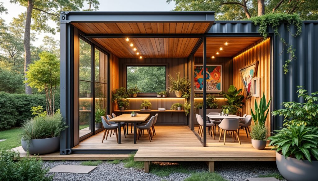 Bureau Éco-Chic : L'Art de l'Aménagement en Containers en Bois
